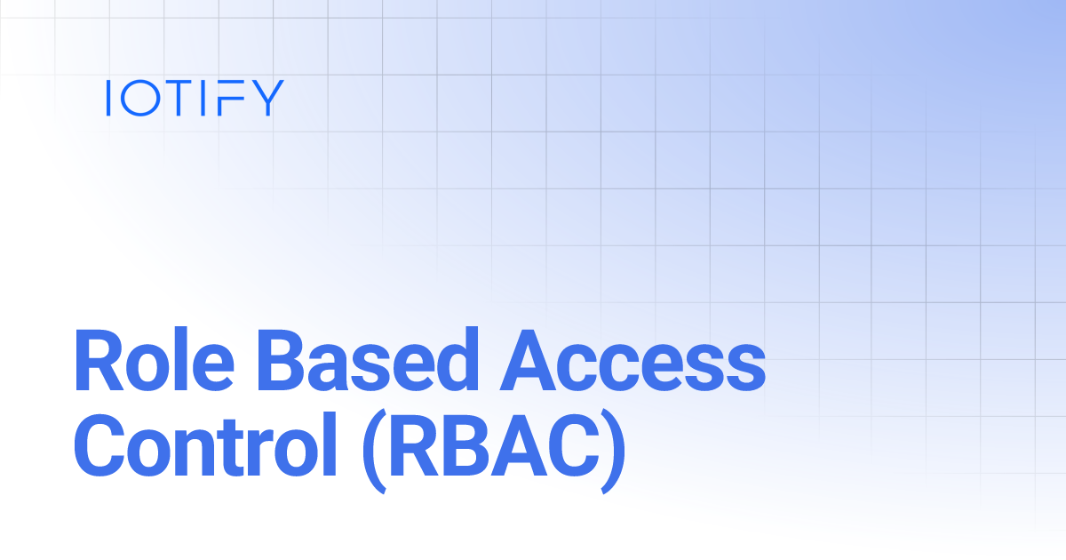 Role Based Access Control (RBAC) | IoTIFY Network Simulator